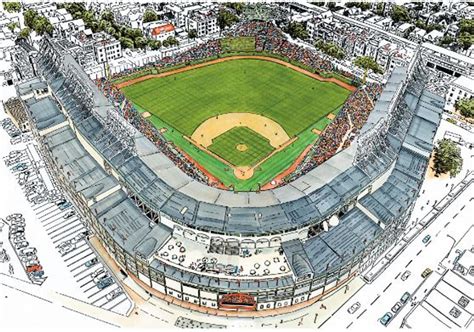 Wrigley Field Chicago Cubs 3d Ballpark Replica The Stadium Shoppe