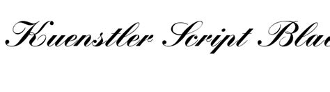 Kuenstler Script Black Font FontPalace