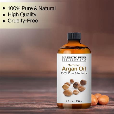 Majestic Pure High Quality Moroccan Argan Oil Cold Pressed Vitamin E
