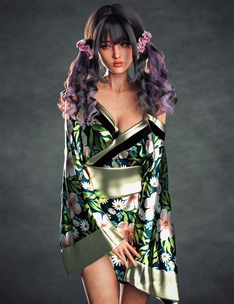 3dload Ah Dforce Hot Kimono Outfit For Genesis 9