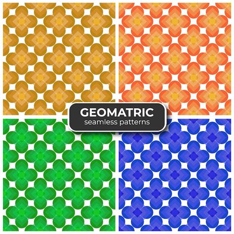 Premium Vector Free Vector Colorful Geometric Seamless Pattern Background