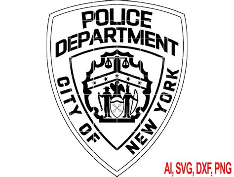 City Of New York Police Badge Vector File For Cnc Router Vinyl Plasma Xcarve Vcarve Laser
