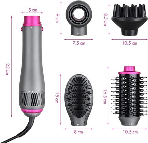 Koovon 4 In 1 Hot Air Brush And Hair Dryer Set With Negative Ion