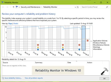 FIX Reliability Monitor Not Working In Windows