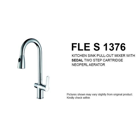 FLE S 1376 FELICE KITCHEN SINK PULL OUT MIXER TAP WITH SEDAL 2 STEP