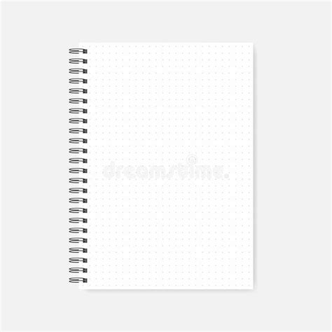 Wire Bound Dot Grid A4 Notepad Spiral Dotted Notebook Mockup Stock Vector Illustration Of