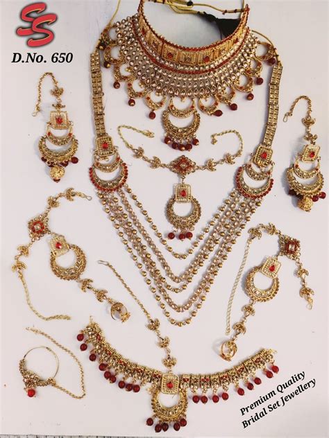 Wedding Wear Artificial Jewelry Kundan Jewellery Dulhan Set Necklace