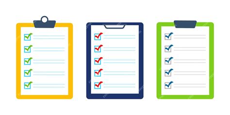 Premium Vector Set Of Checklist With Check Marks