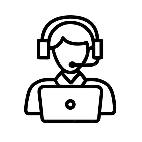 Premium Vector Line Sketch Online Technical Support Team Call Center