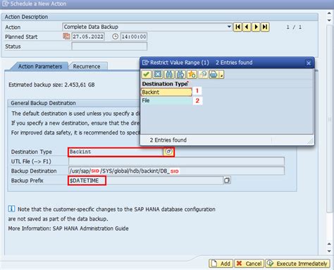 How To Trigger A Db Backup From Sap