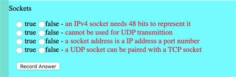 solved sockets true false an ipv4 socket needs 48