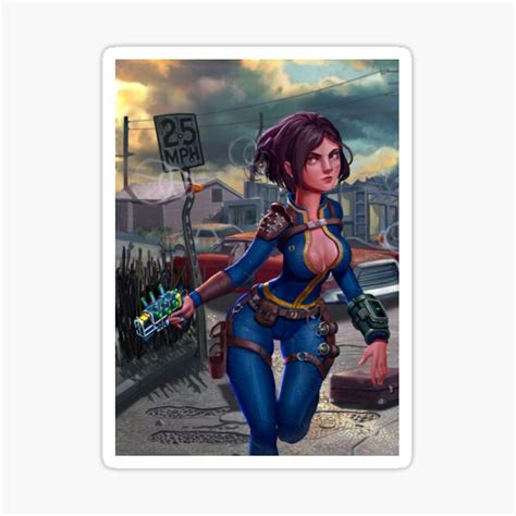 Fallout Lone Wanderer Vault Girl Sticker For Sale By Destiny Artist