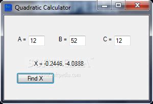 Quadratic Calculator Download Softpedia