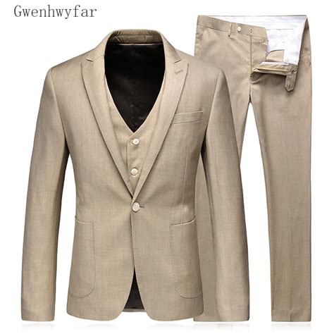 Gwenhwyfar Jacketpantsvest Khaki Men Suit Latest Coat Pant Designs