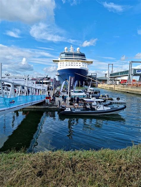 A Cruise Ship Joins Us At The Boat Show Perfectly Demonstrating A