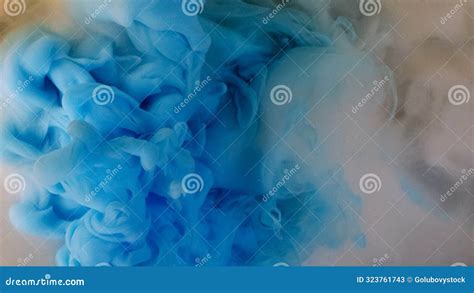 Paint Water Splash Vapor Cloud Blue White Smoke Stock Image Image Of