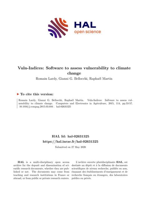 vulnerability indices software pdf computer software and applications