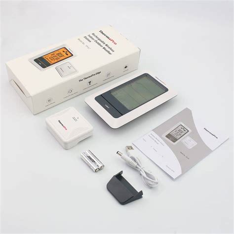 ThermoPro TP67A Rechargeable Indoor Outdoor Thermometer Wireless ...