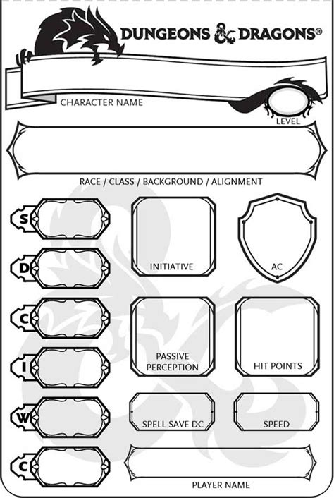 Dungeons And Dragons Character Sheet Download Dming Dad