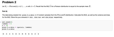 Solved Problem 2 Let X ~ Poisson1 I € 1 N With A