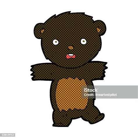 Comic Cartoon Shocked Black Bear Cub Stok Vektör Sanatı And Ayı‘nin Daha Fazla Görseli Ayı Ayı