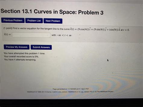 Solved Find A Vector Equation For The Tangent Line To Chegg Com