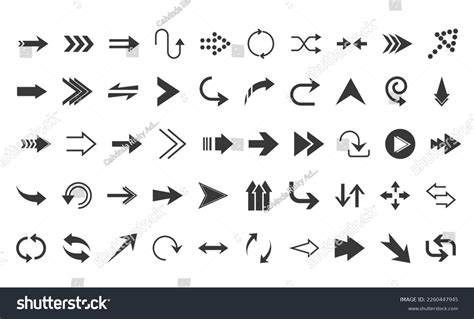 Arrows Direction Guide Cursor Web Navigation Stock Vector Royalty Free