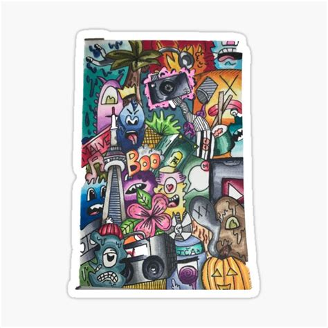 Doodles Sticker For Sale By Jaycart Redbubble