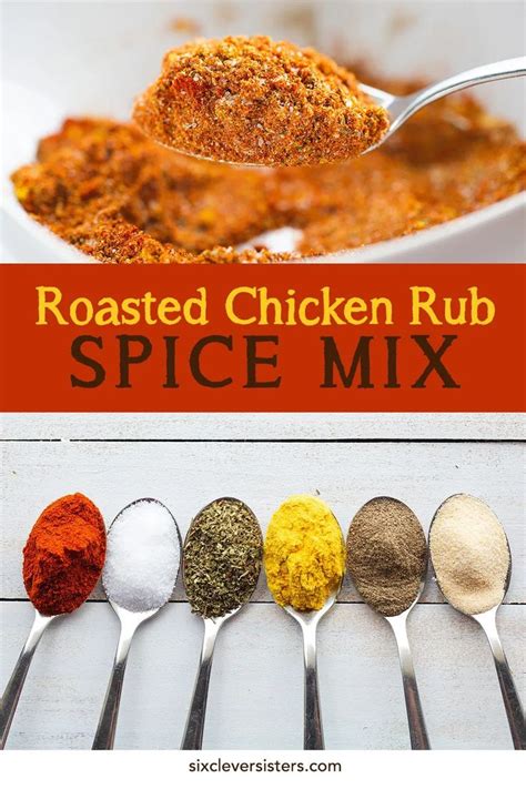 Chicken Seasoning Roasted Chicken Rub Spice Mix Six Clever Sisters