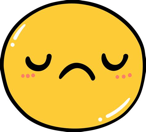 Cute Sad Face Emoticon