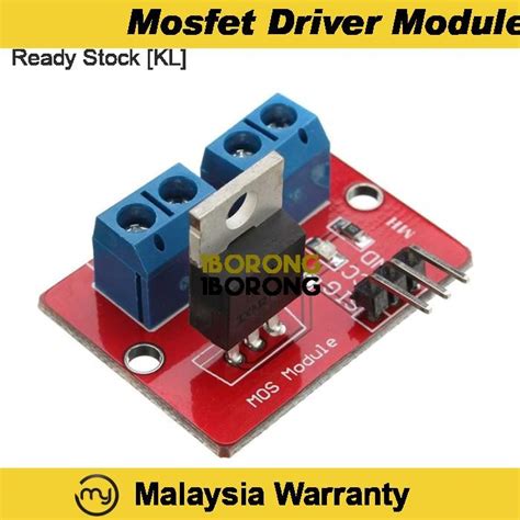 Irf520 Mosfet Motor Speed Control Module For Arduino Shopee Malaysia