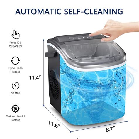 Rwflame 26 Lbdaily Production Bullet Ice Countertop Ice Maker Self