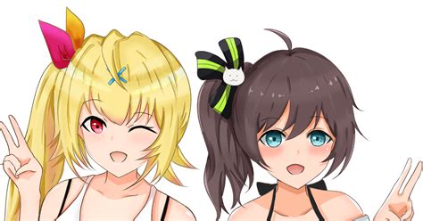 夏色まつり まつサラてぇてぇの図 白乃ゆうのイラスト Pixiv