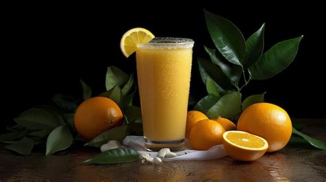 Premium Ai Image Fresh Orange Juice Generative Ai