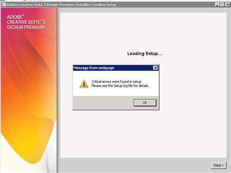 Solved Adobe Cs3 Critical Errors Were Found In Setup Adobe Community