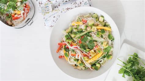 Thai Rice Noodle Salad With Coconut Lime Dressing