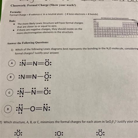 Free Which Of The Following Lewis Diagrams Best Represents The