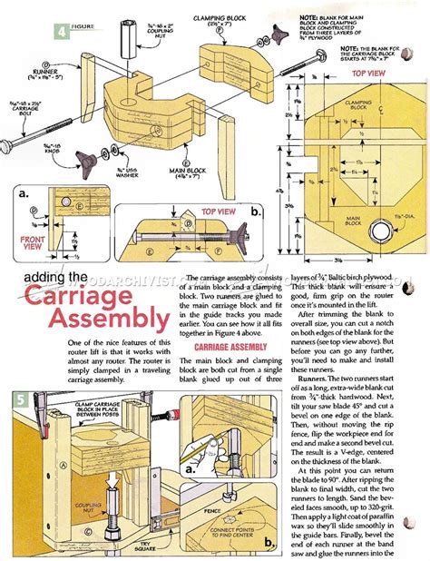 Router Table Lift Plans Woodarchivist