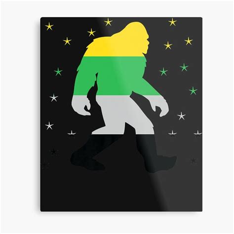 Skoliosexual Pride Flag Funny Bigfoot Skoliosexual Flag Premium Metal Print For Sale By