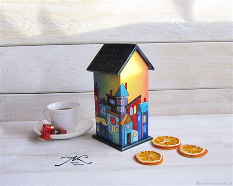 Чайный домик из дерева декупаж яркий цветной Карла Жерар – заказать на ...