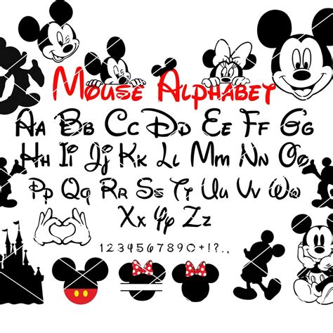 mouse alphabet svg mouse font svg mouse ttf letters svg customize