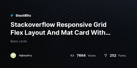 Stackoverflow Responsive Grid Flex Layout And Mat Card With Img StackBlitz