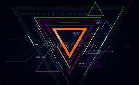 Fondos Abstractos Futuristas De La Tecnología Triángulo Colorido