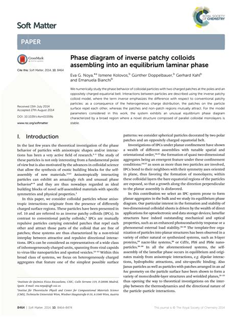 Pdf Phase Diagram Of Inverse Patchy Colloids Assembling Into An