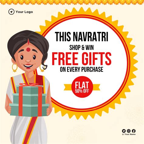 Premium Vector Navratri Offers Banner Design Template