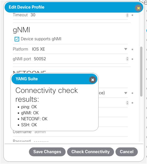Using Gnmi With Yang Suite Yang Suite Cisco Devnet