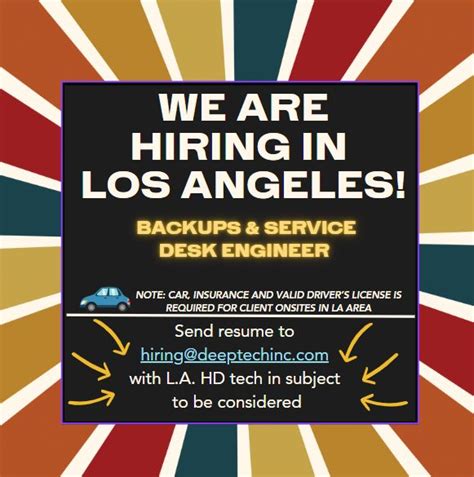 Deeptech Inc On Linkedin Tech Servicetech La Servicedeskengineer