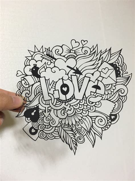 컬러링 북을 이용해 페이퍼컷팅 도안 만들기lovepapercutting 네이버 블로그