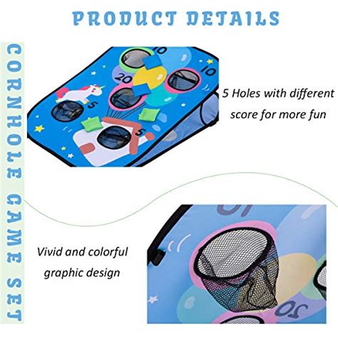 Himal Collapsible Portable 5 Holes Cornhole Game Cornhole Set Bounce