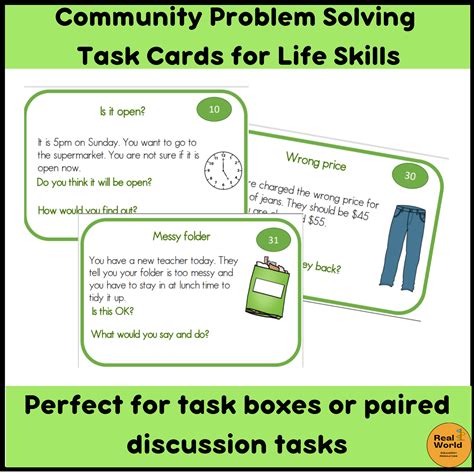 Community Problem Solving Task Cards For Life Skills Made By Teachers